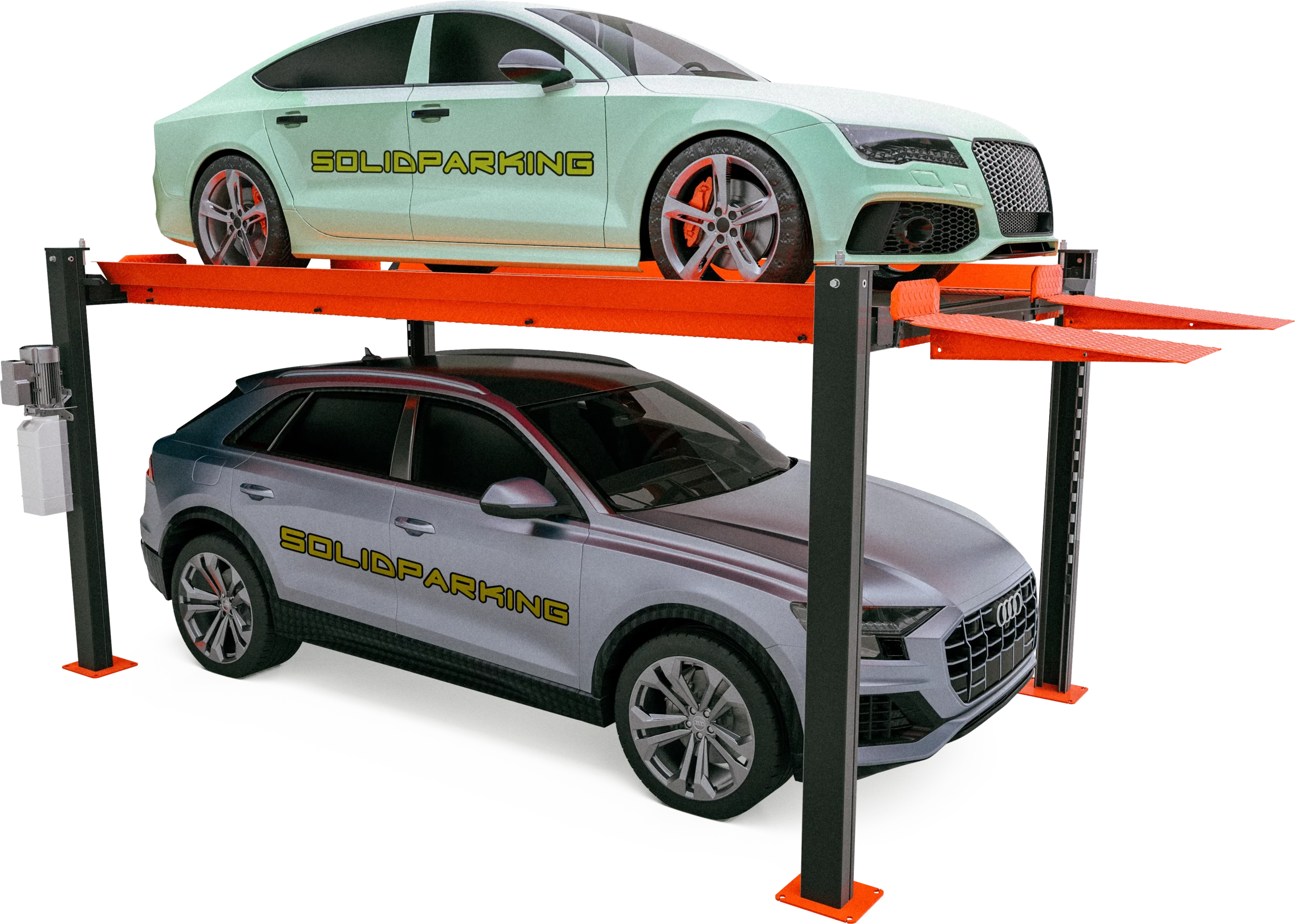 Four Post Parking Lift - Car Storage Lift, Automated Parking System ...