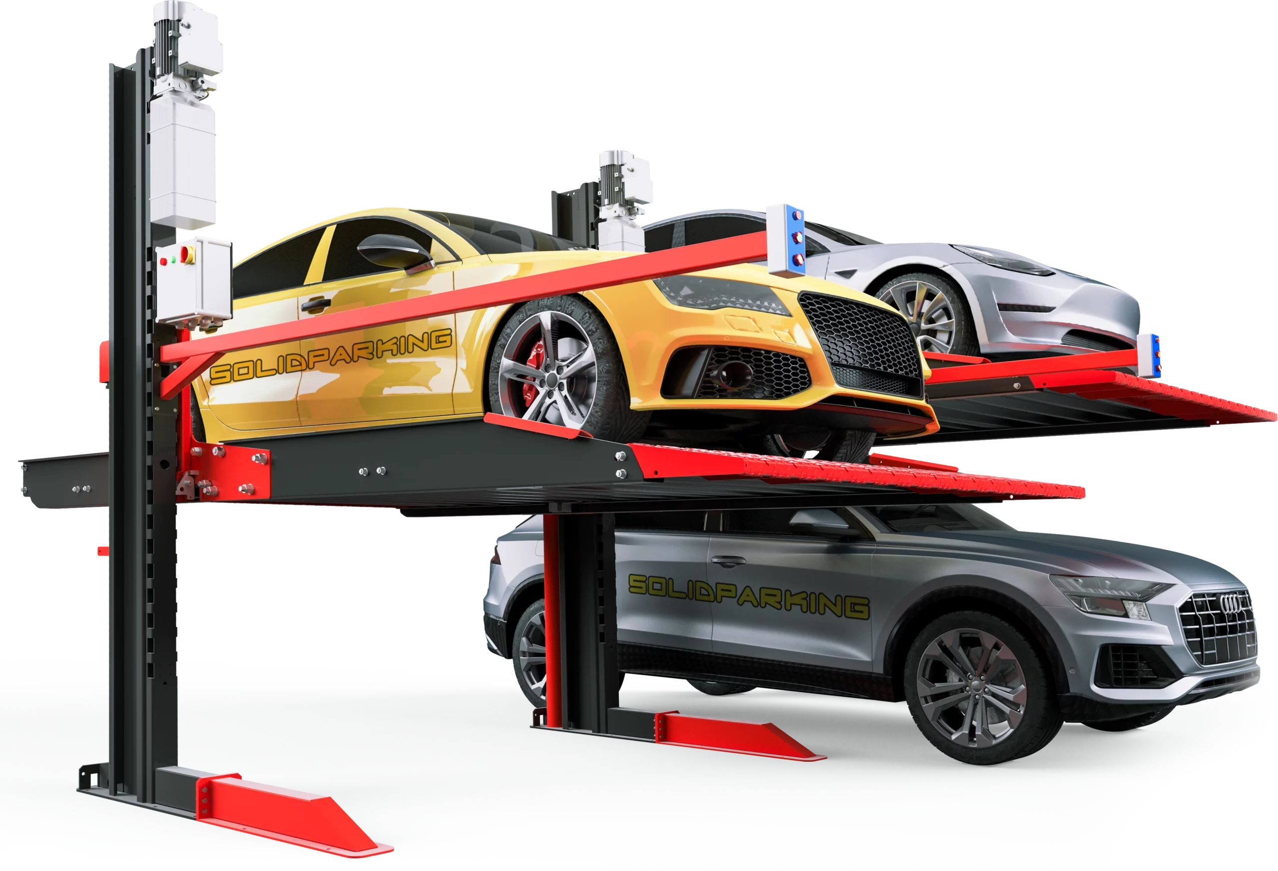 Two Post Parking Lift - Car Storage Lift, Automated Parking System ...