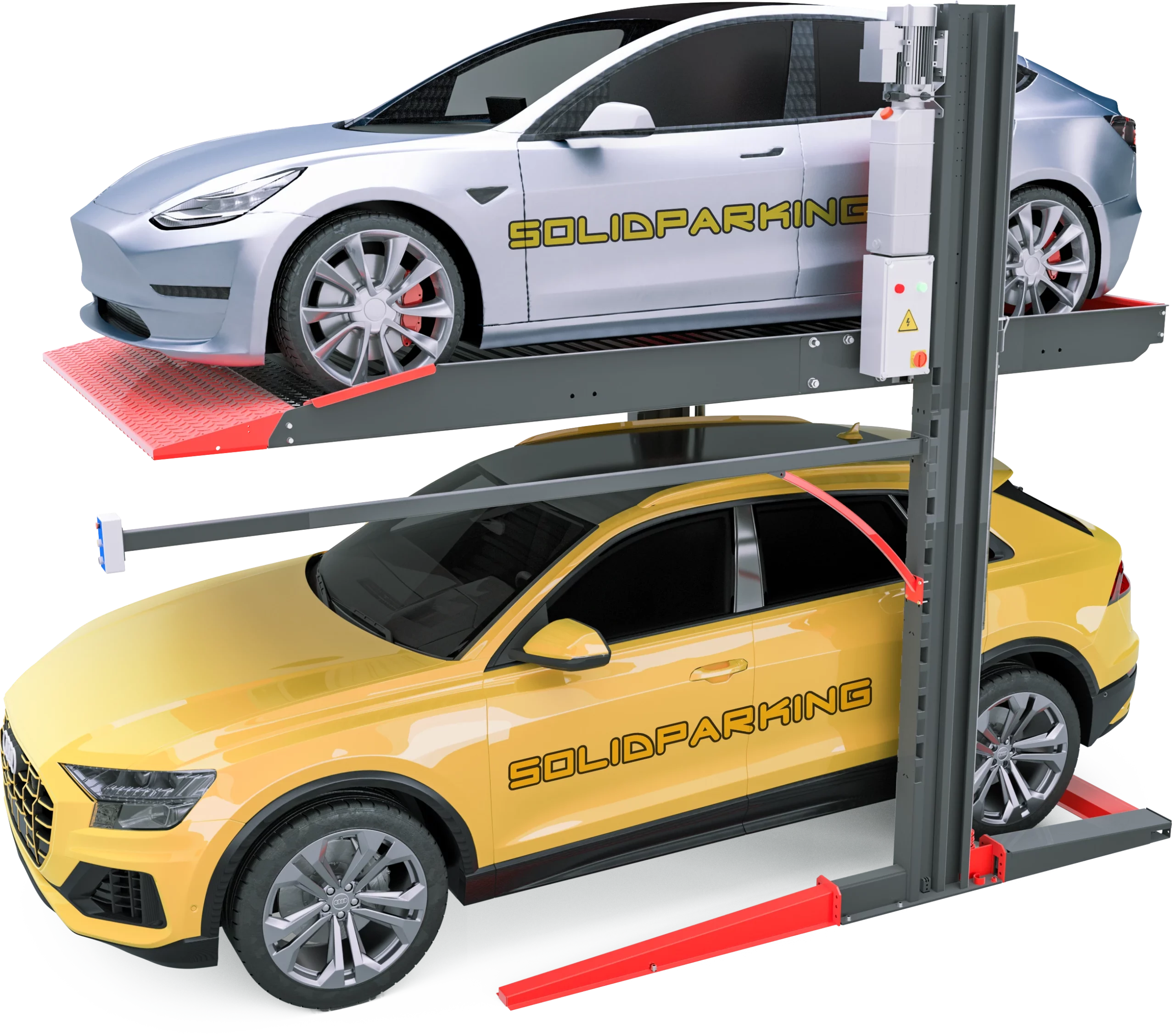 Two Post Parking Lift - Car Storage Lift, Automated Parking System ...