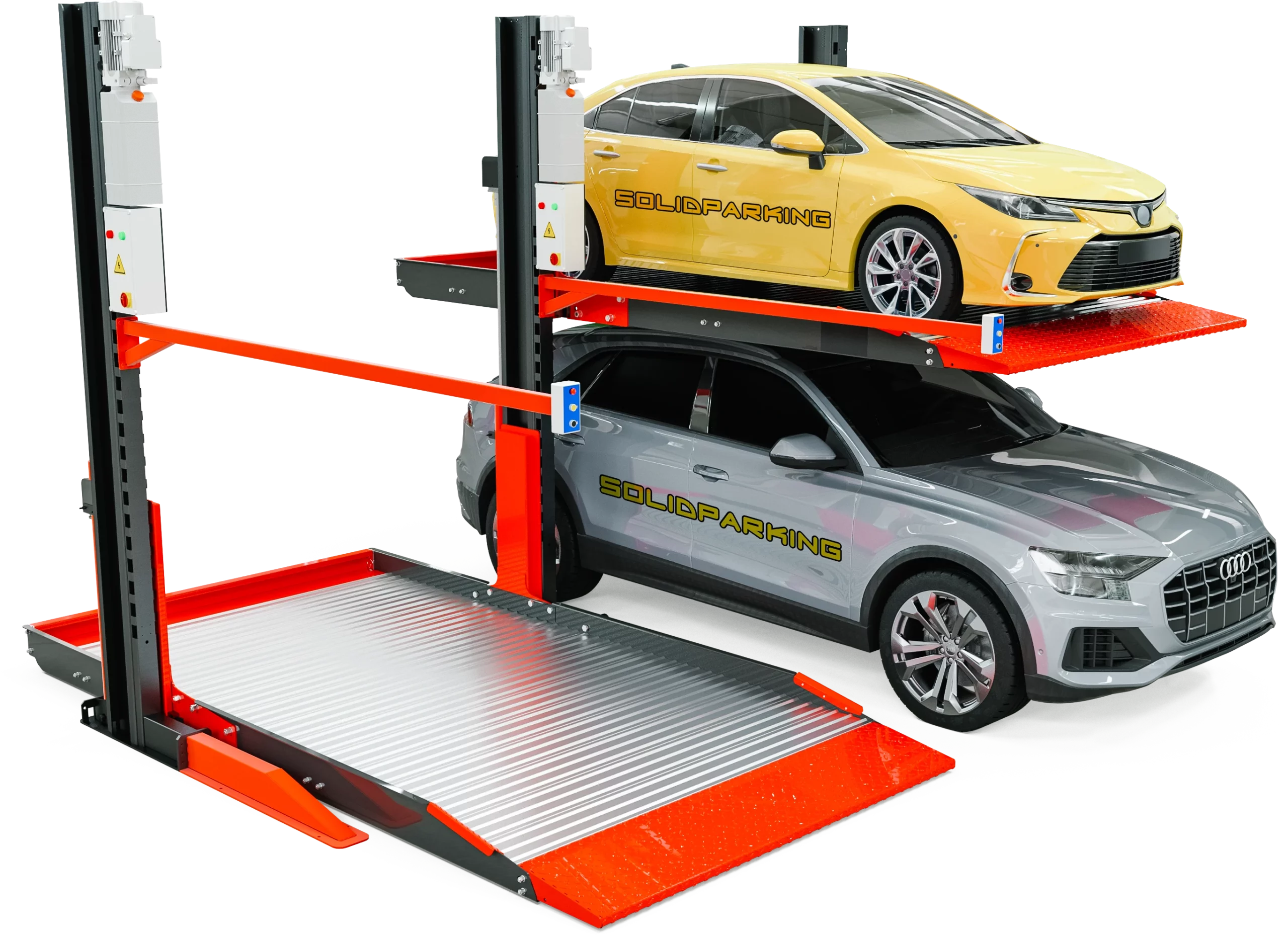 Two Post Parking Lift - Car Storage Lift, Automated Parking System ...