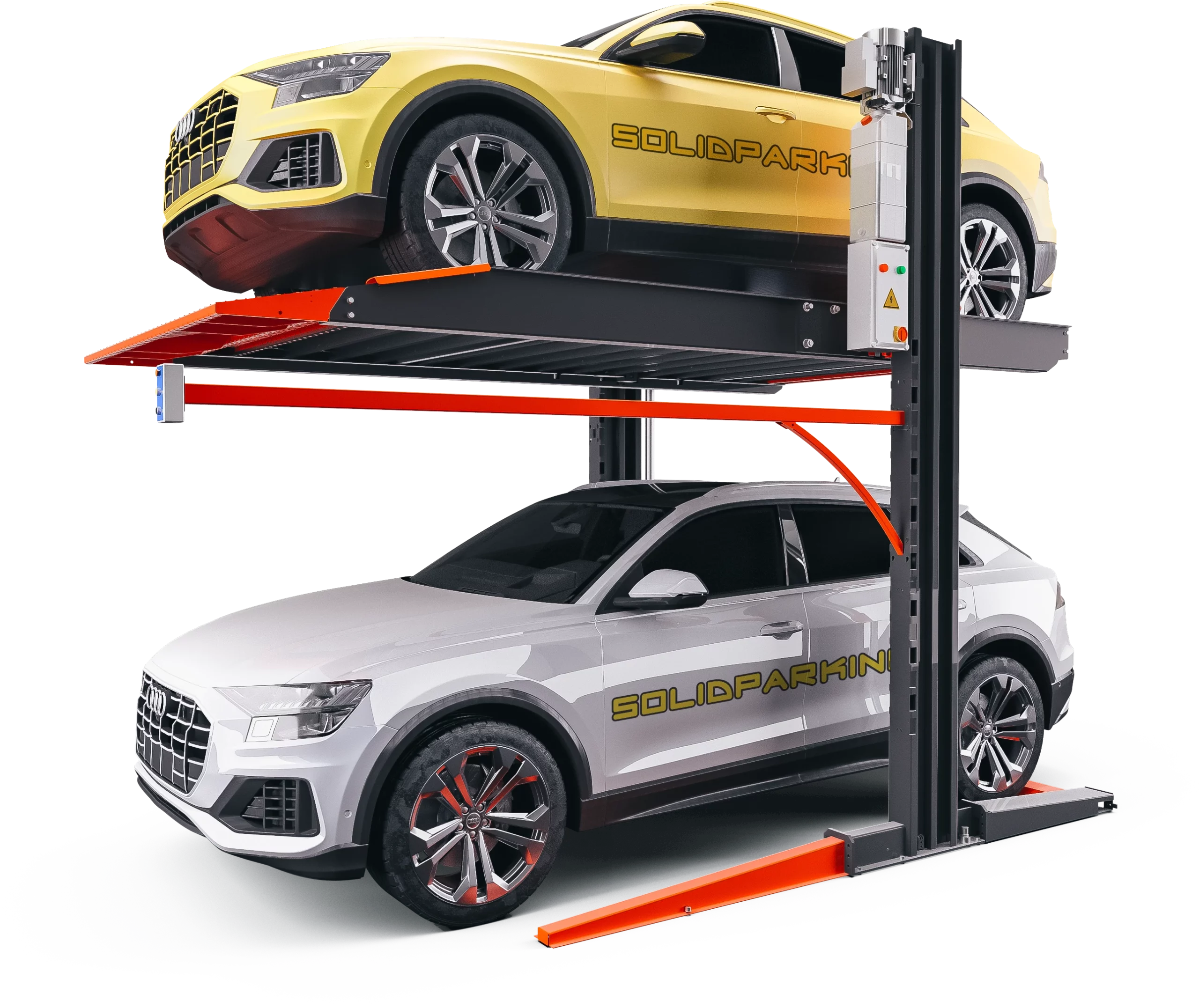 Two Post Parking Lift - Car Storage Lift, Automated Parking System ...