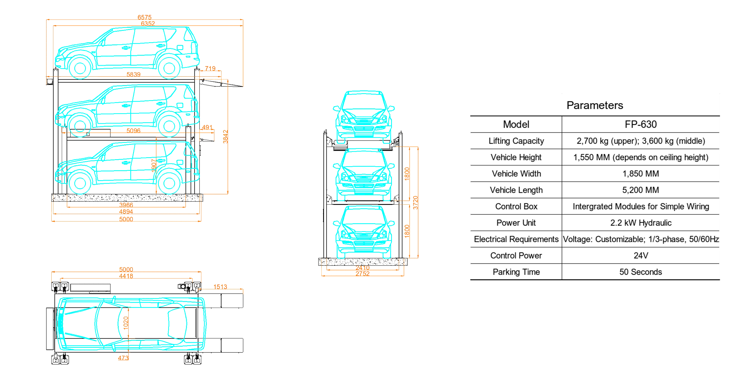 Four Post Parking Lift - Car Storage Lift, Automated Parking System ...