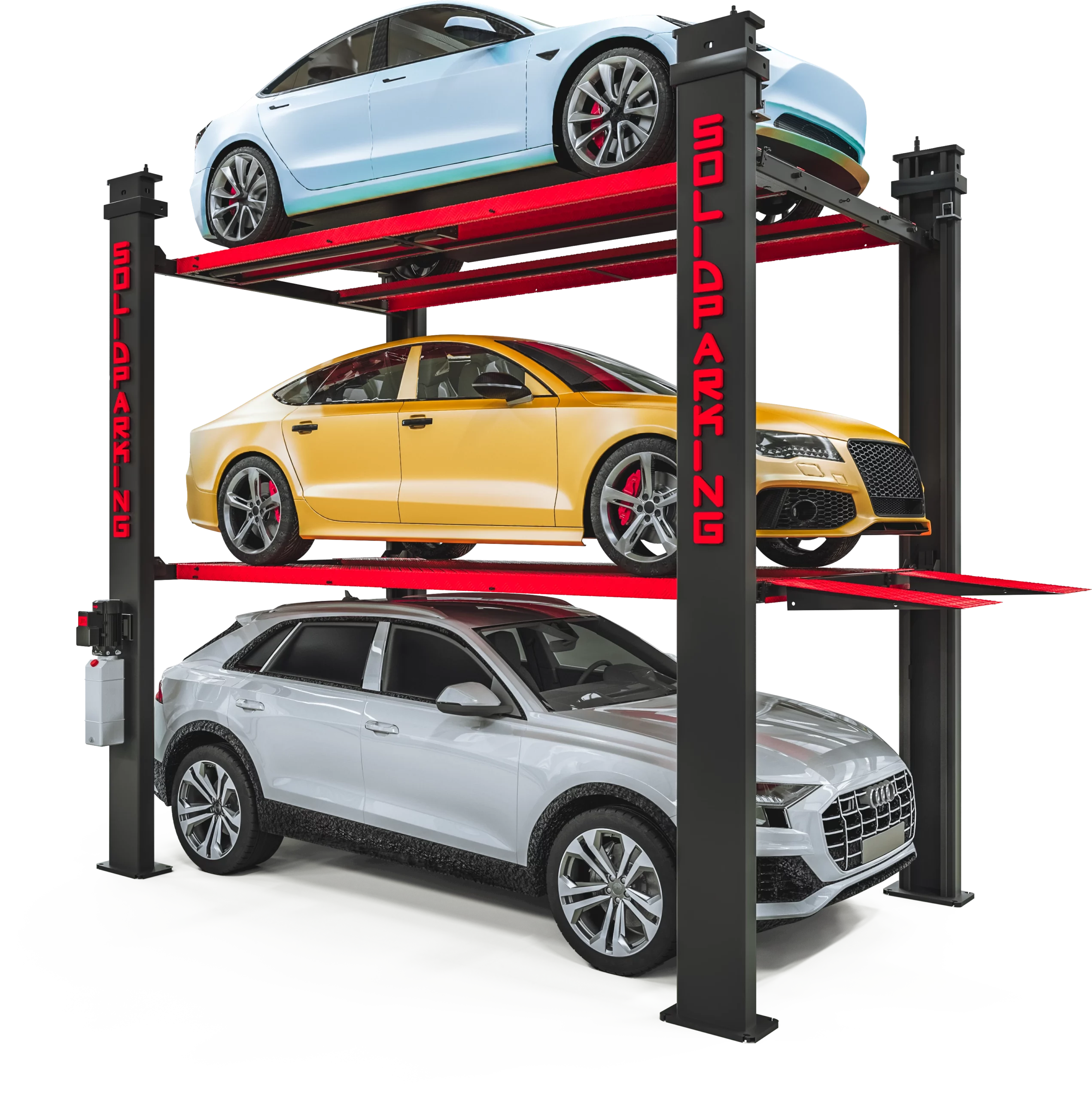 Four Post Parking Lift - Car Storage Lift, Automated Parking System ...